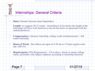 Stretching For Excellence Internship Program Management | PPT