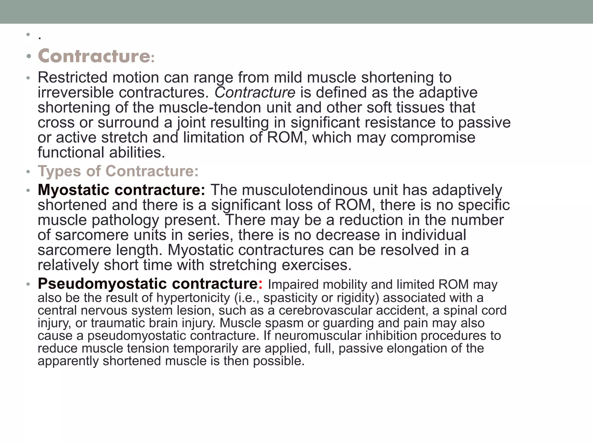 Stretching for impaired mobility chap 4 lec 1 | PPTX