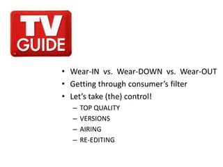 Stretching the life of tv ads er | PPT