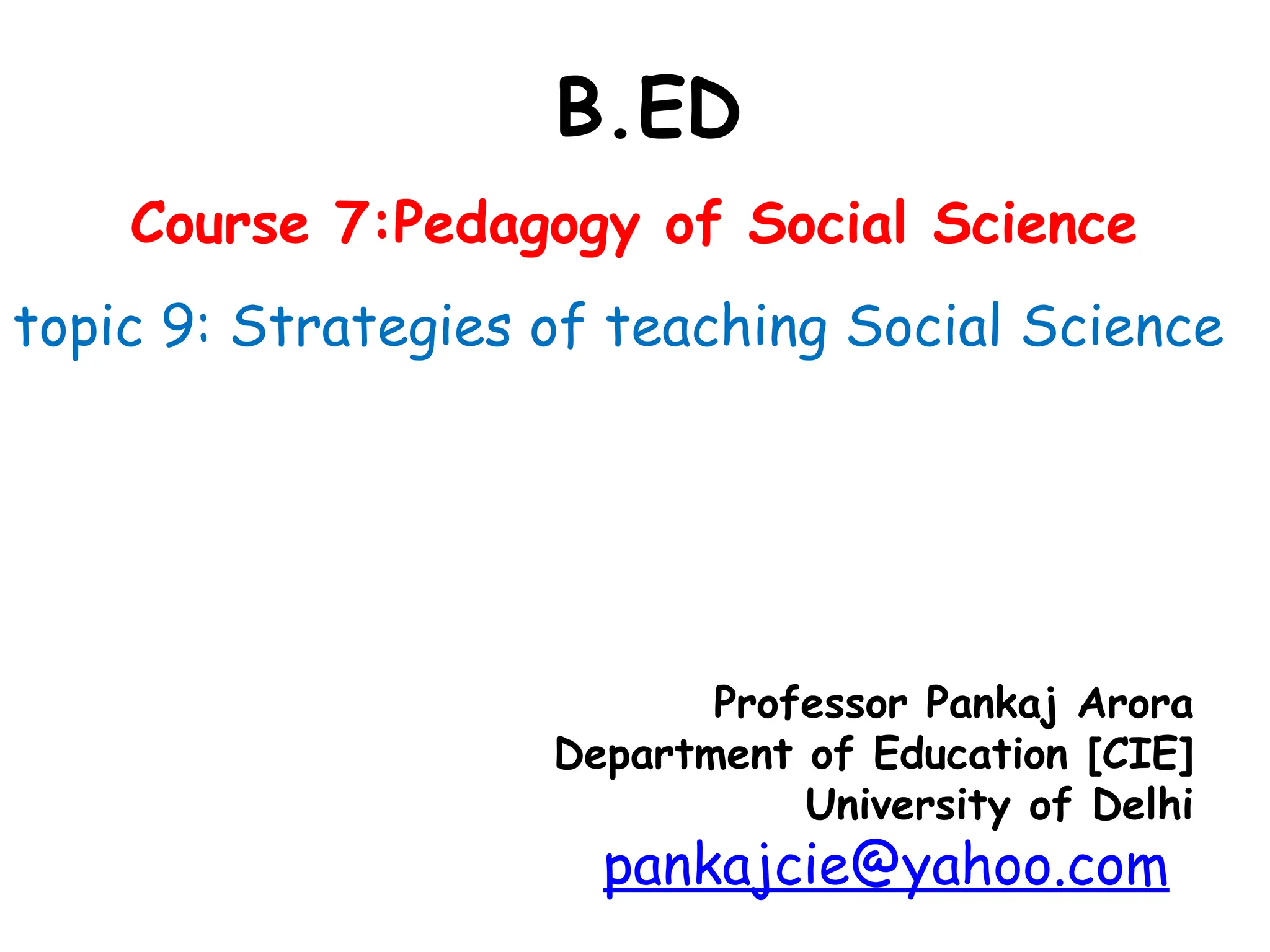 Stretegies of teaching Social Science.ppt