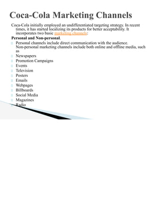 Coca Cola Branding Strategy and strategic marketing plan | PDF