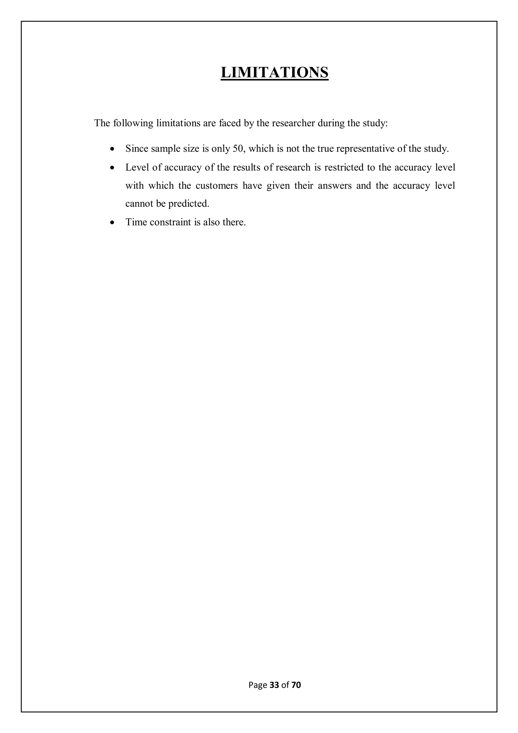 Bba project report final year | PDF