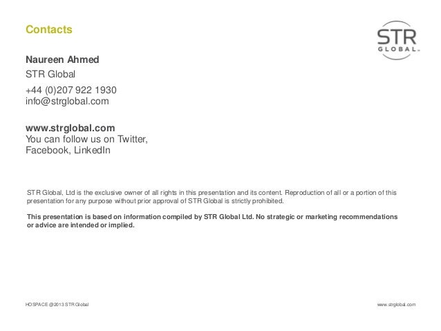 STR Global HOSPACE November 2013