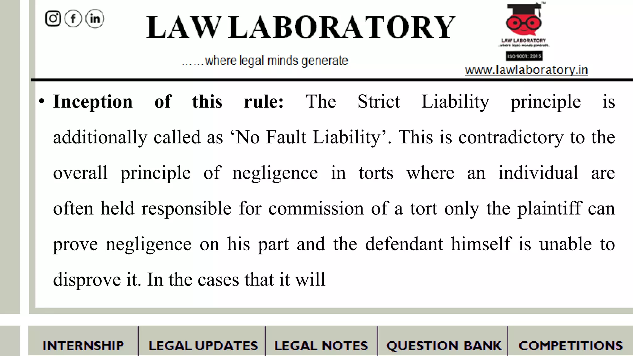 Strict & Absolute Liability | PPTX