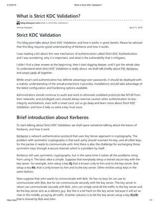 Strict KDC Validation | PDF