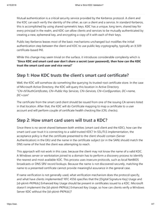 Strict KDC Validation | PDF