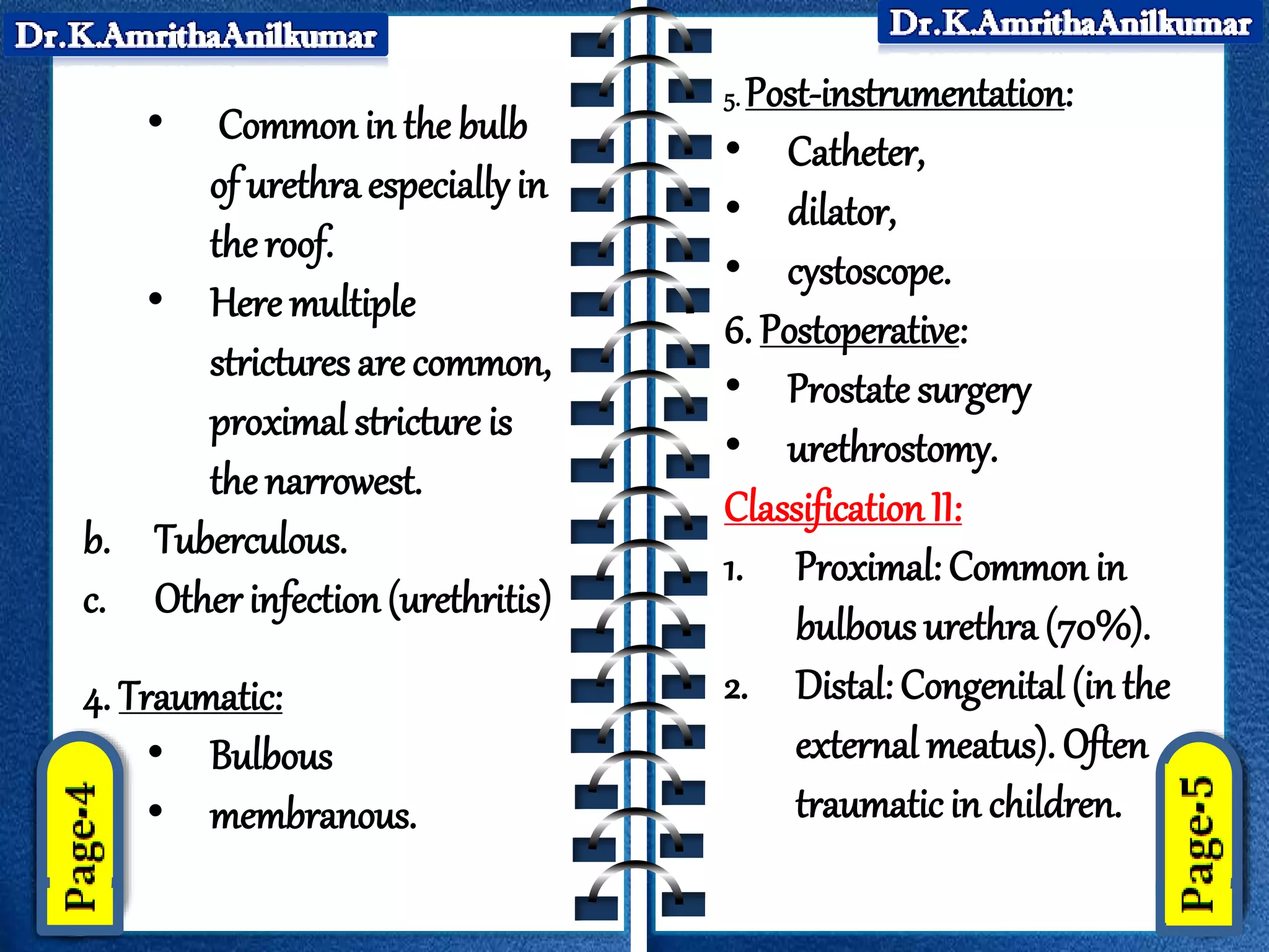 Stricture urethra by Dr.K.AmrithaAnilkumar | PPT