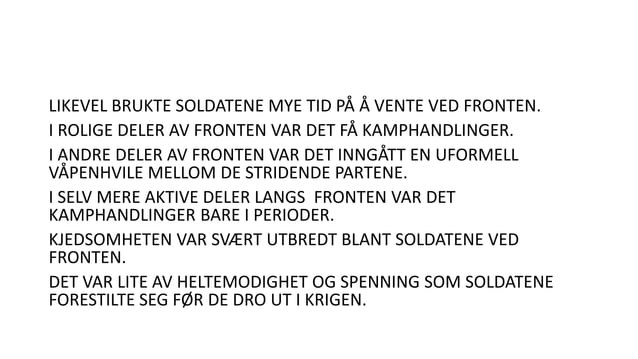 Den første verdenskrig - strid | PPTX | Death, Injury, or Military ...