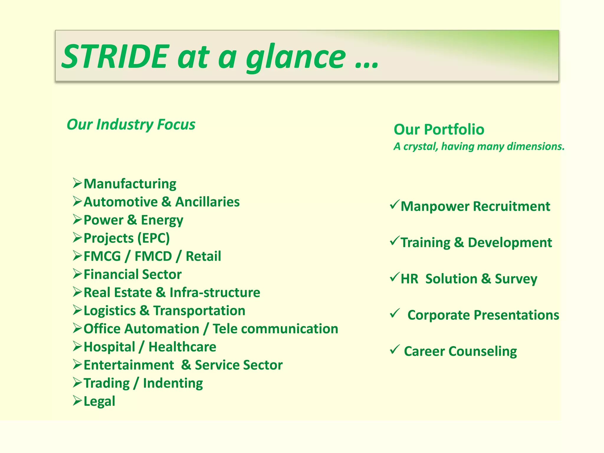 Stride india | PPT