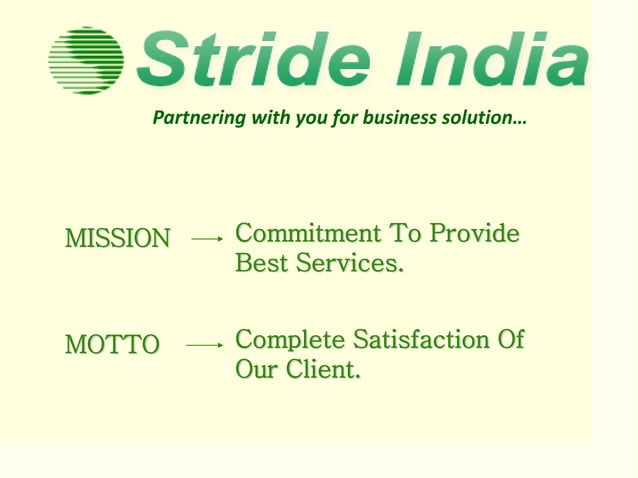 Stride india | PPT