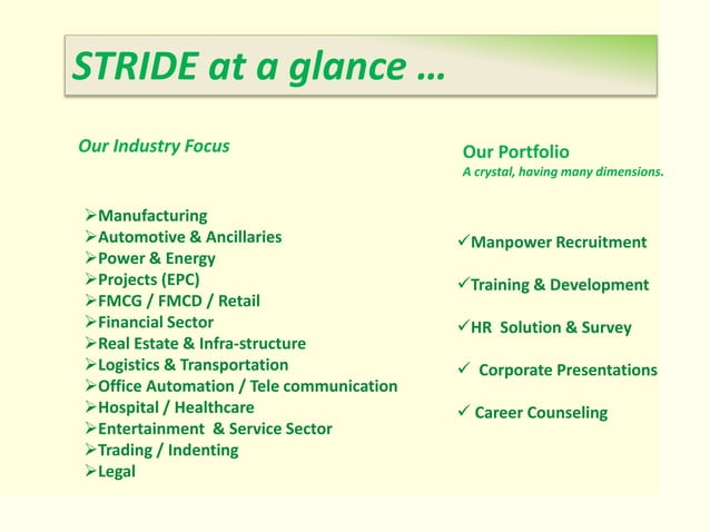 Stride india | PPT