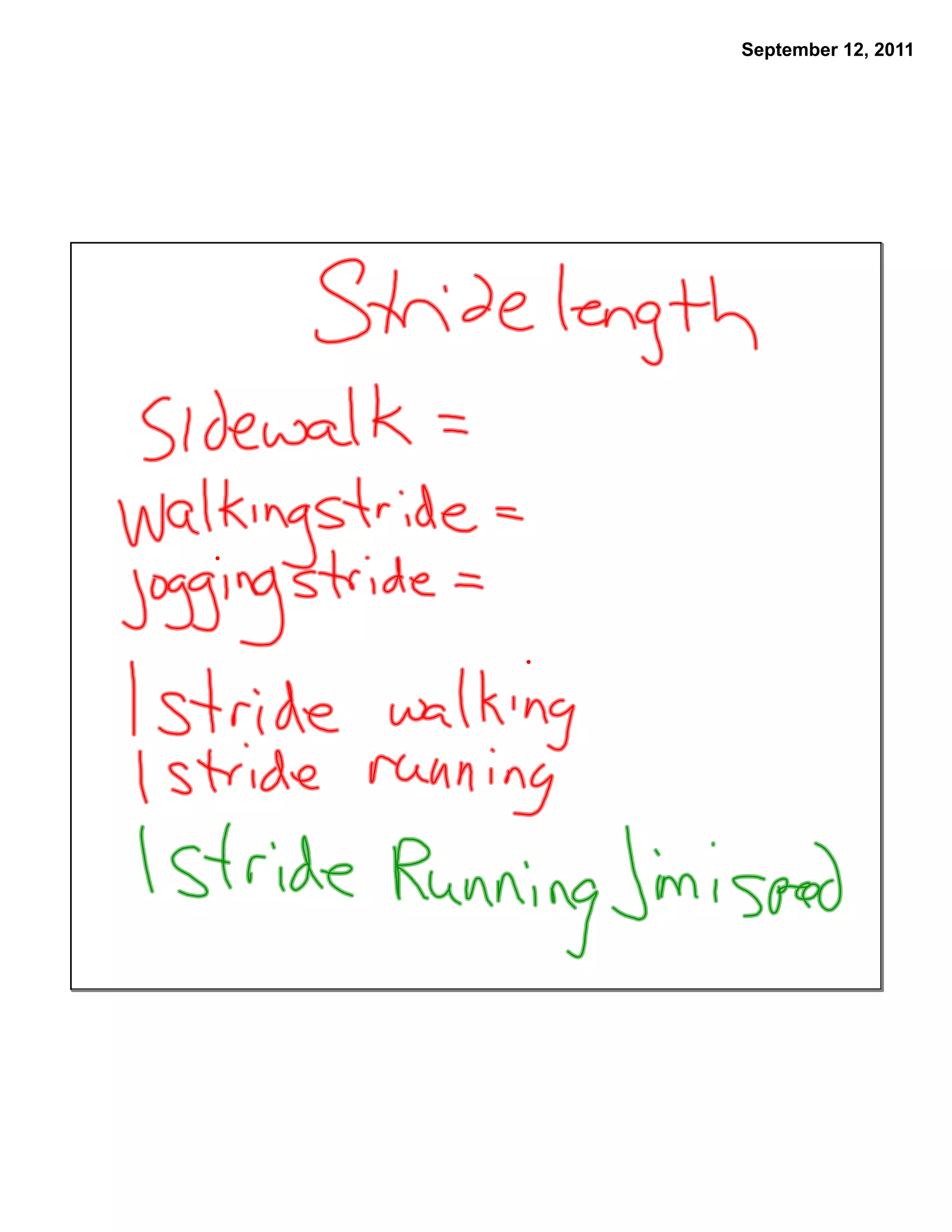 Stride length math | PDF