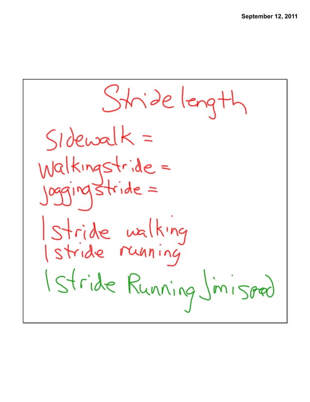 Stride length math | PDF