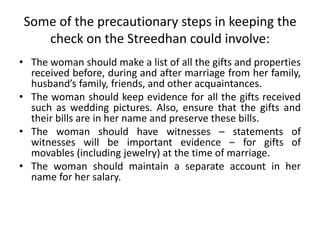 stridhan.pptx and the stridhan hustory of | PPT