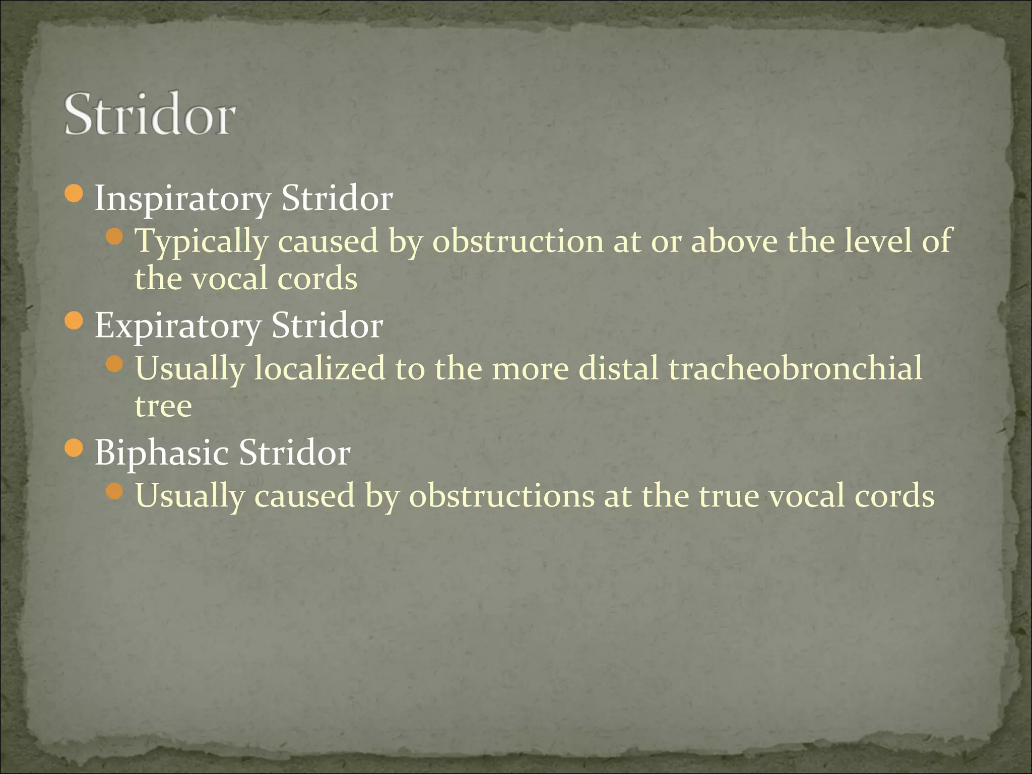 Stridor Presentation | PPT