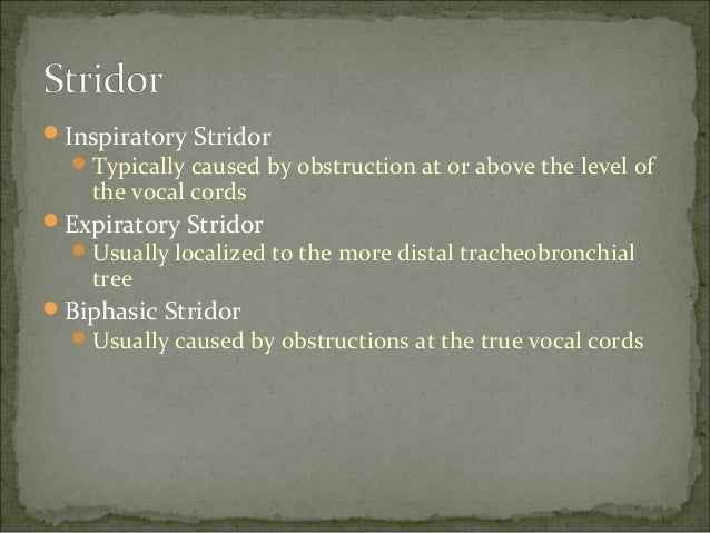 Stridor Presentation