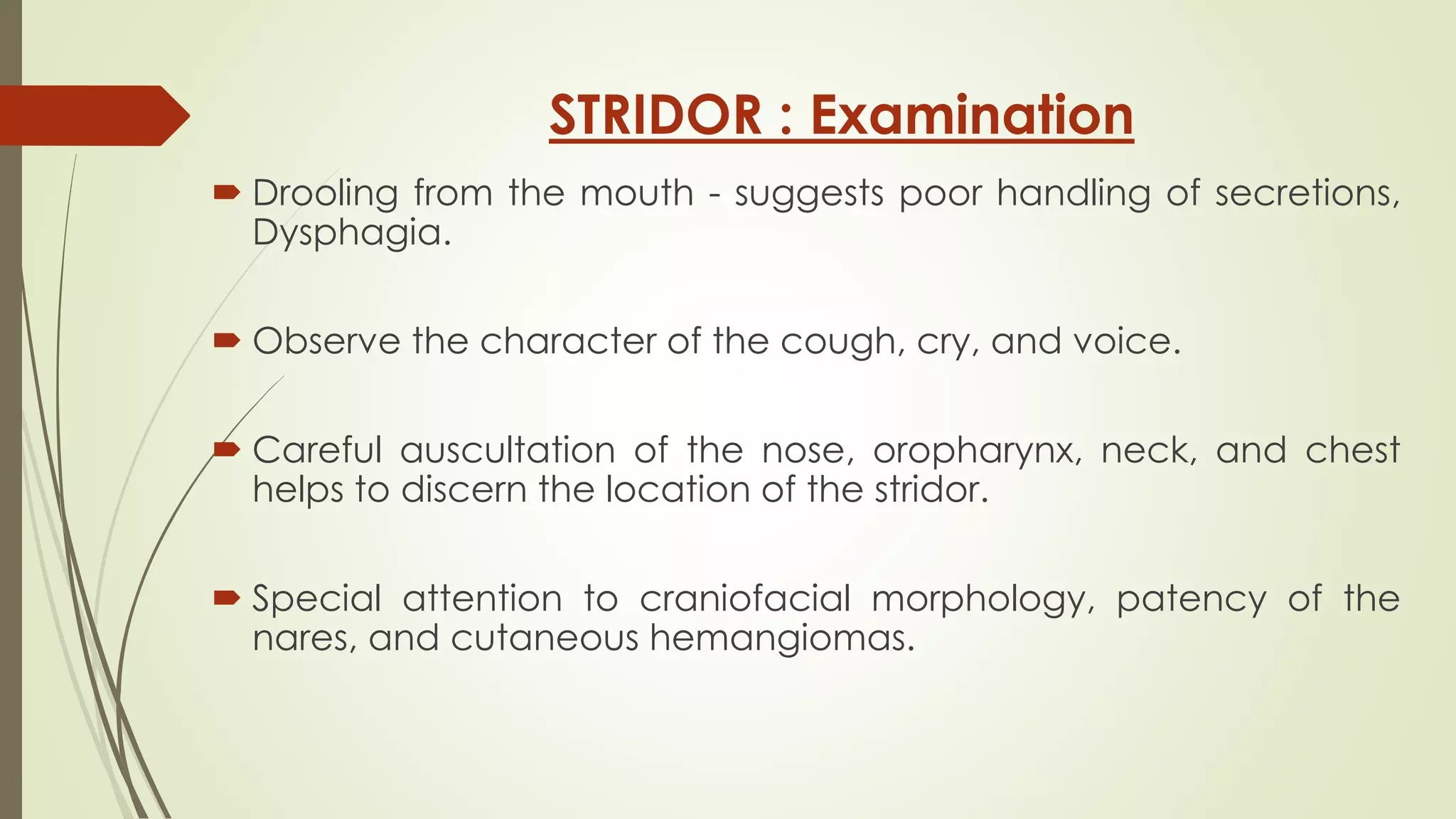 Stridor In Children | PPTX
