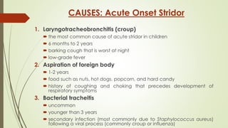 Stridor In Children | PPTX