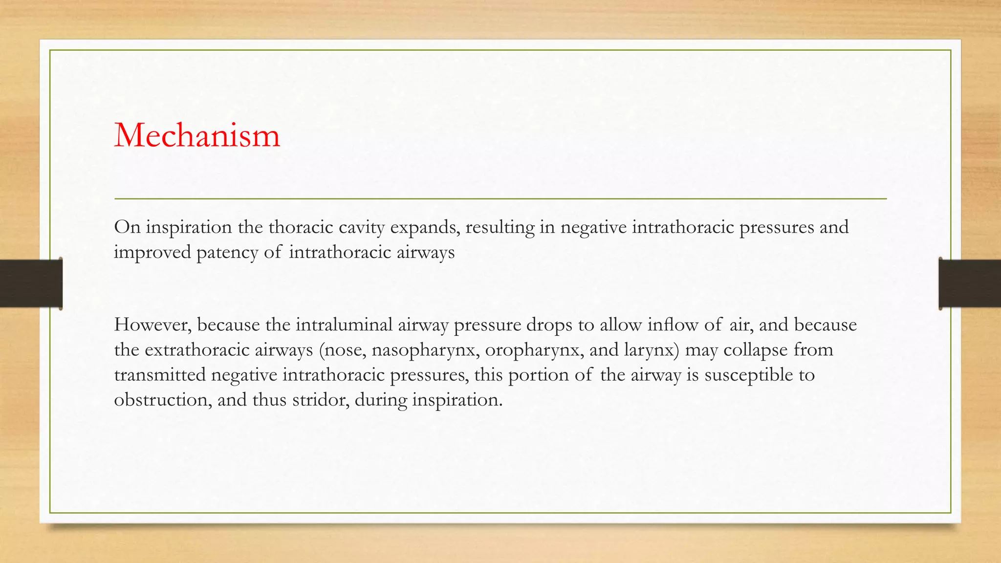 Understand, evaluate, diagnose and treat stridor trough clinical cases ...
