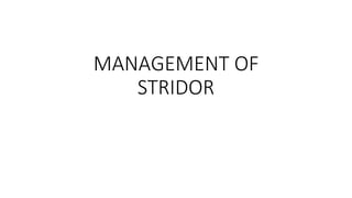 Stridor | PPTX