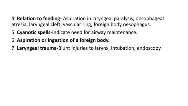 Stridor | PPTX | Ear, Nose and Throat Conditions | Diseases and Conditions