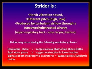 Stridor by Dr. Anna | PPTX