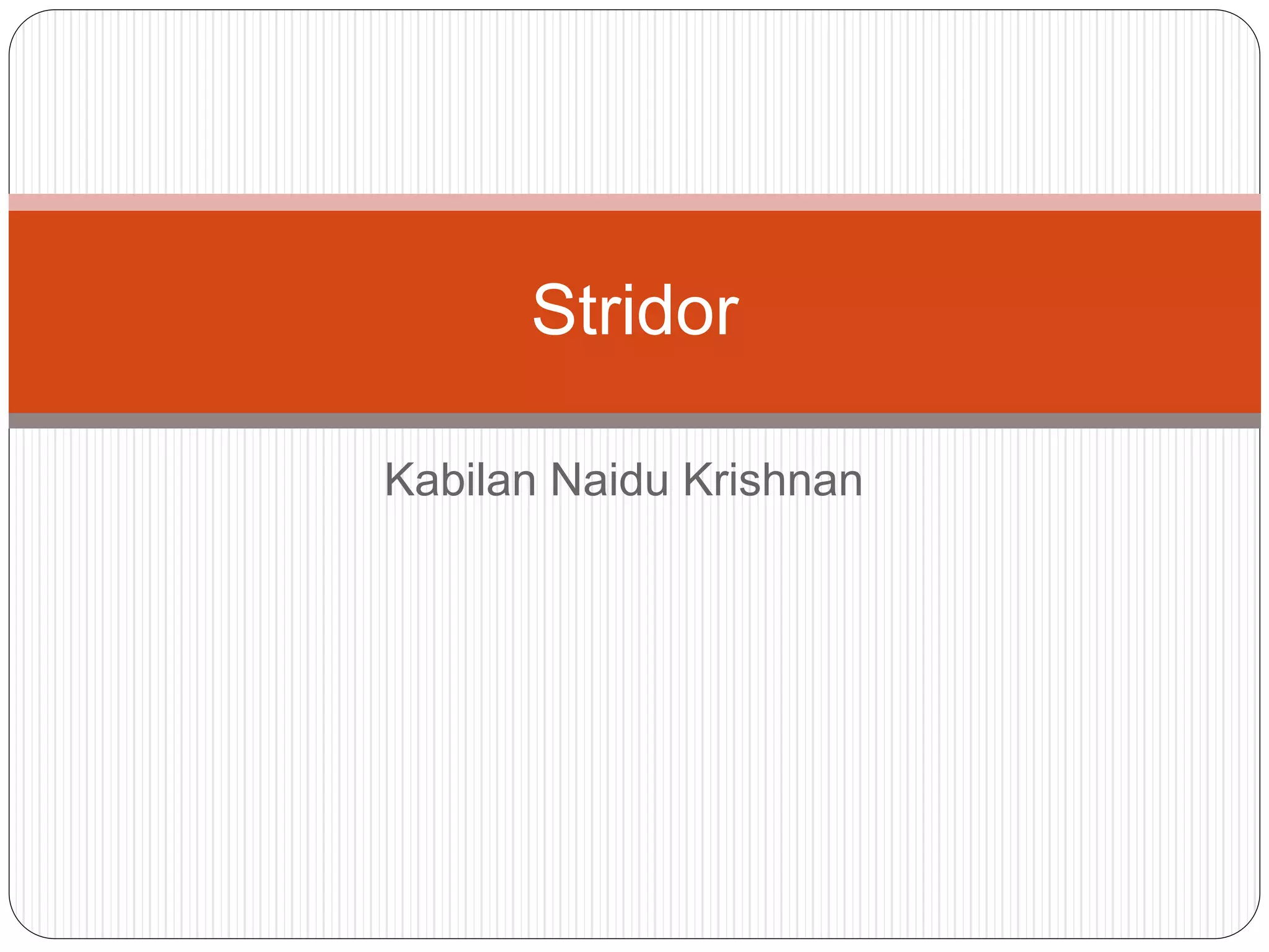 Stridor | PPTX