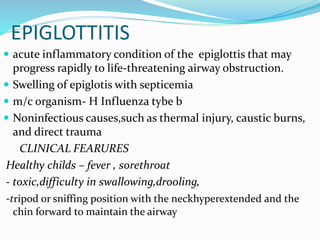 Stridor and drooling in infants and children | PPTX