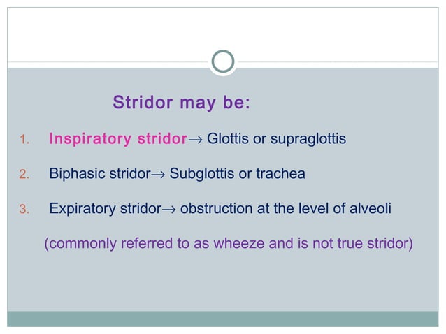 Stridor and management of obstructed airway | PPT | Air Travel | Travel Type
