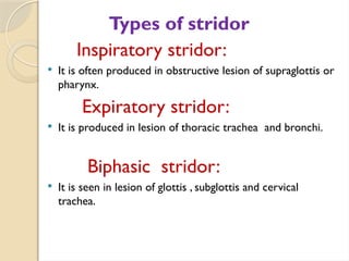 stridor and tracheostomy.pptx opimportsa | PPTX