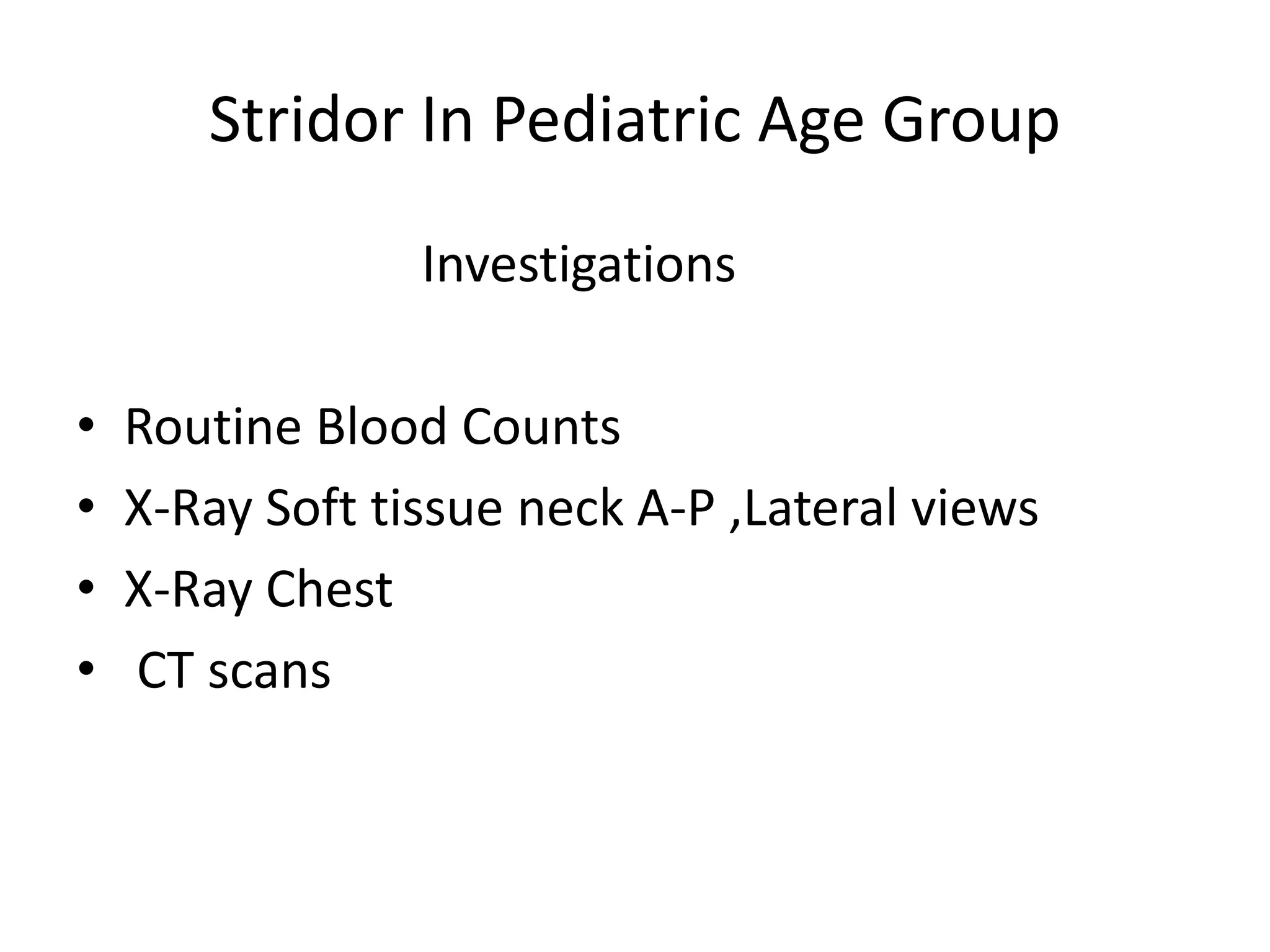 Stridor in pediatric age group | PPTX