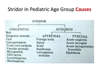 Stridor in pediatric age group | PPTX