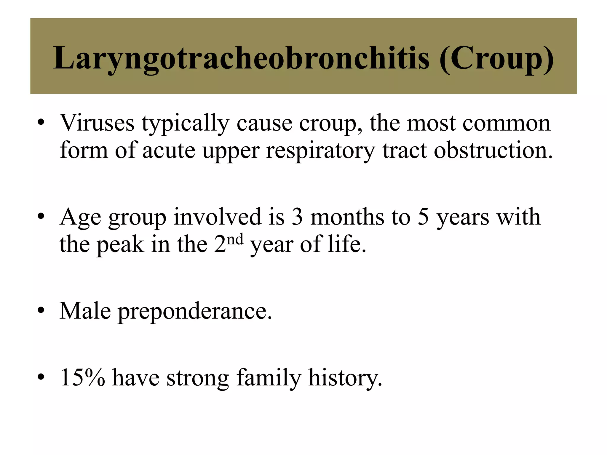 An approach to a case of Paediatric Stridor | PPTX