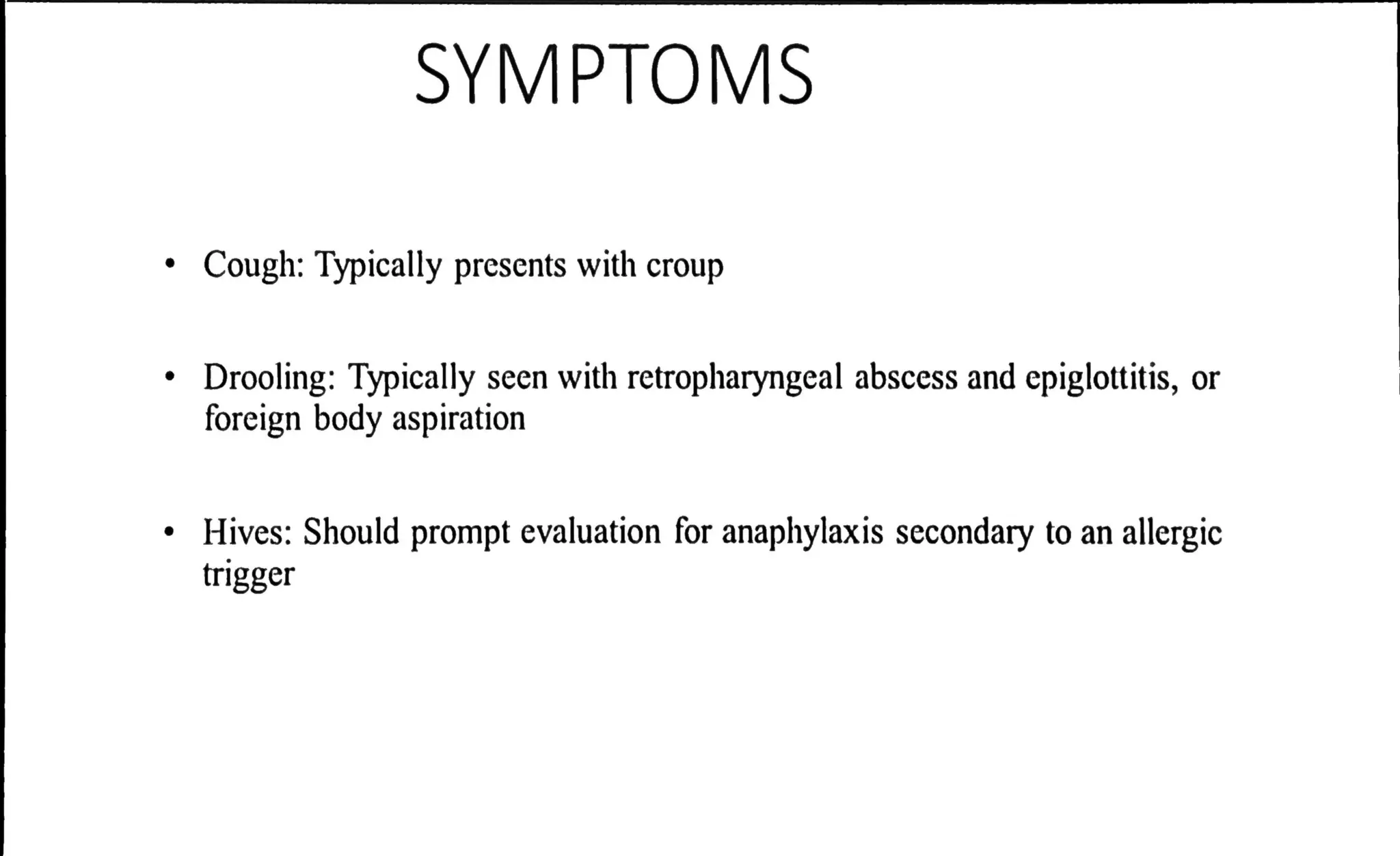 Approach to Stridor in Children - Pediatrics | PDF