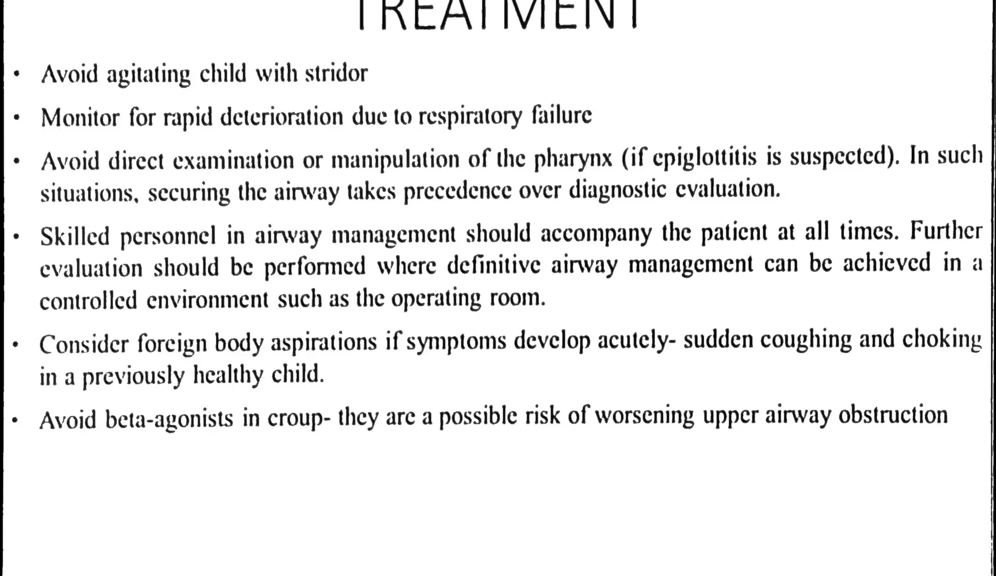 Approach to Stridor in Children - Pediatrics | PDF