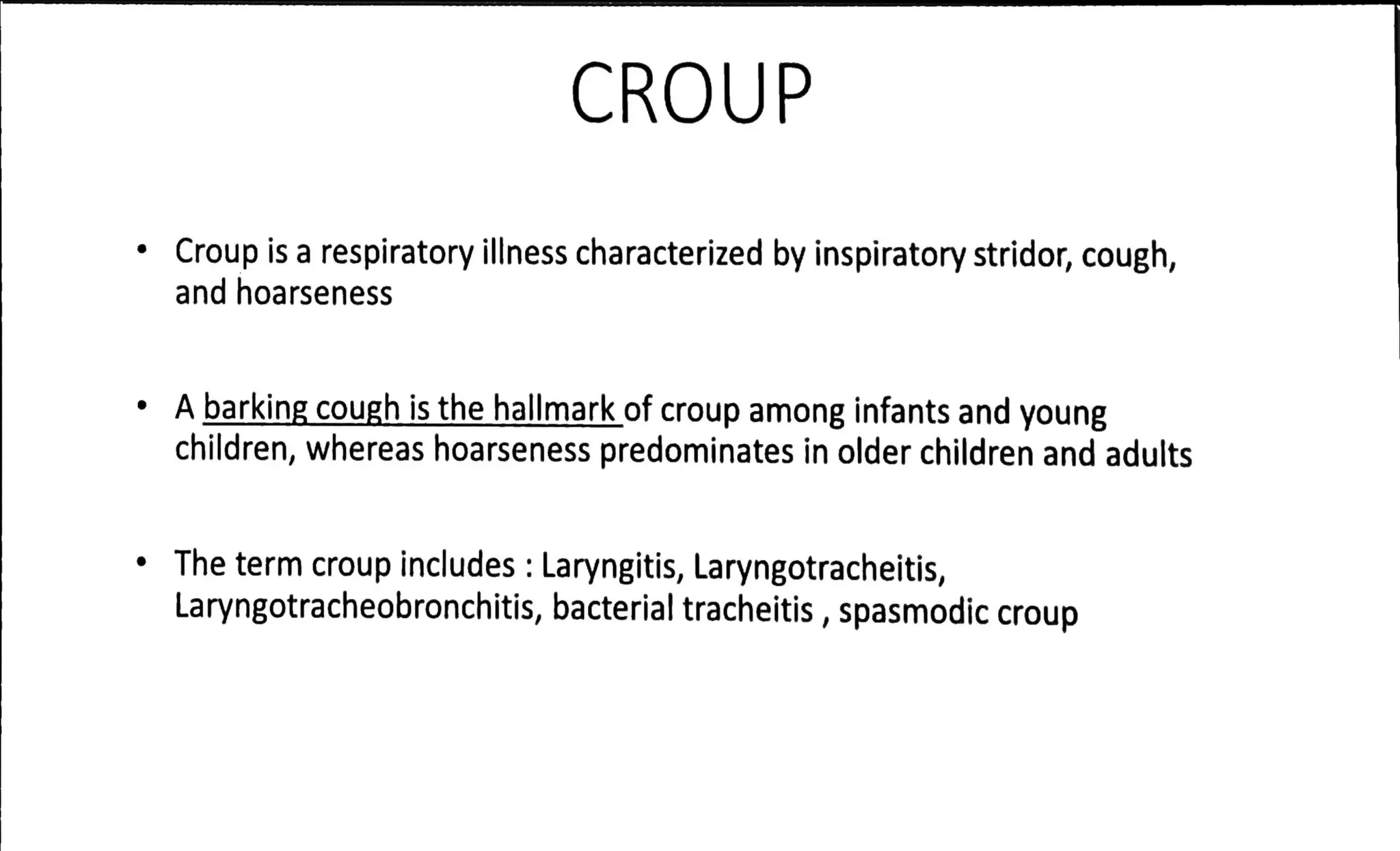 Approach to Stridor in Children - Pediatrics | PDF