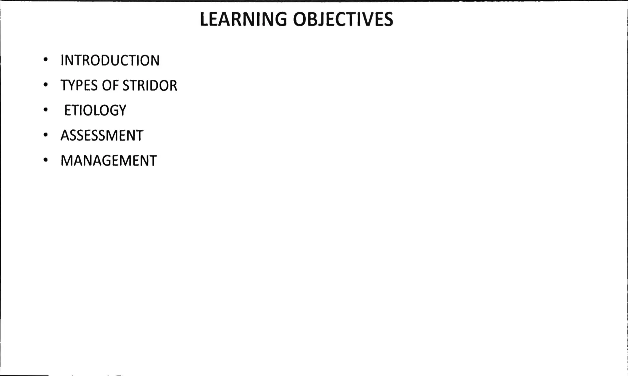 Approach to Stridor in Children - Pediatrics | PDF