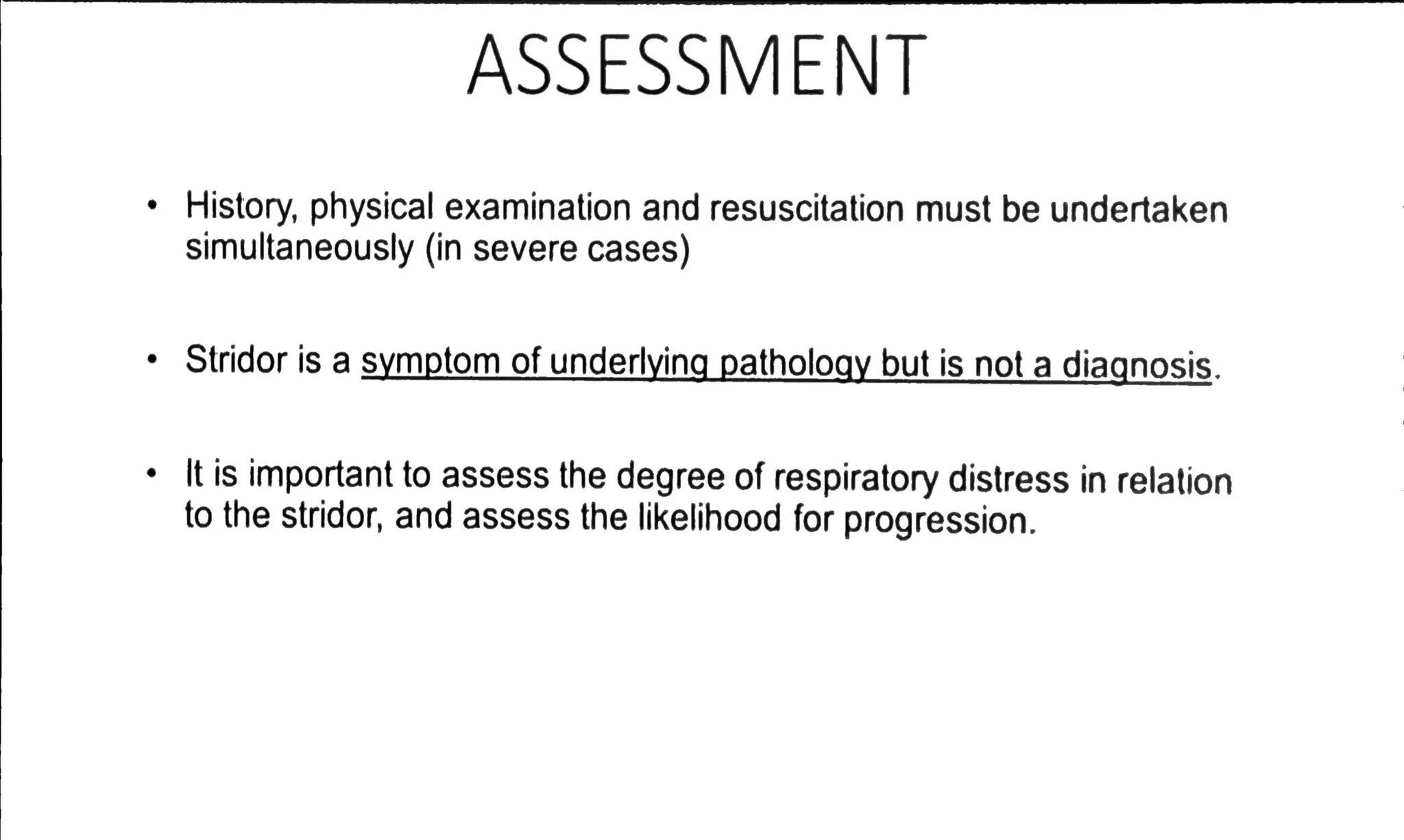 Approach to Stridor in Children - Pediatrics | PDF
