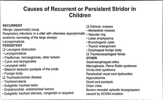 Approach to Stridor in Children - Pediatrics | PDF