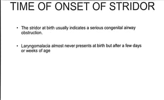 Approach to Stridor in Children - Pediatrics | PDF