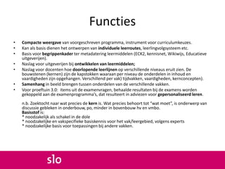 Ontwikkeling kernprogramma's SLO | Leerplan in beeld | PPT