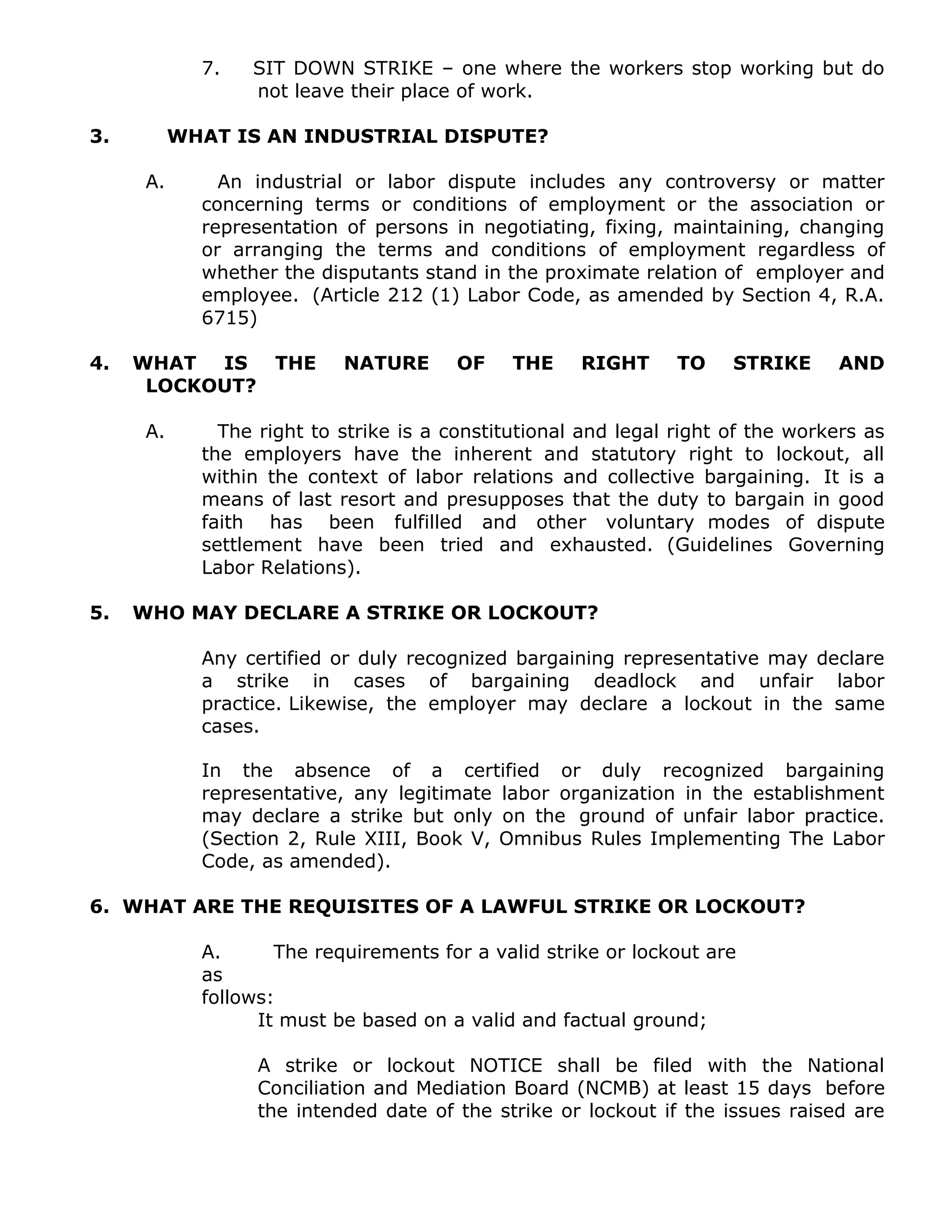 Strike and lockout | DOCX