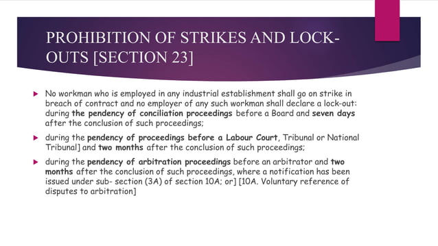 Strike And lock out under industrial dispute act 1947 | PPTX