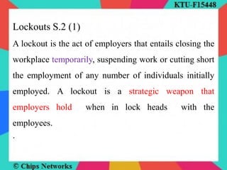 Strike & lock outs | PDF | Business | Business and Finance