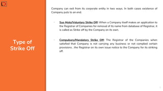 Voluntary Strike Off for Companies | PPTX | Bankruptcy | Business ...