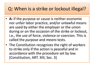 Strikes And Lockouts | PPTX
