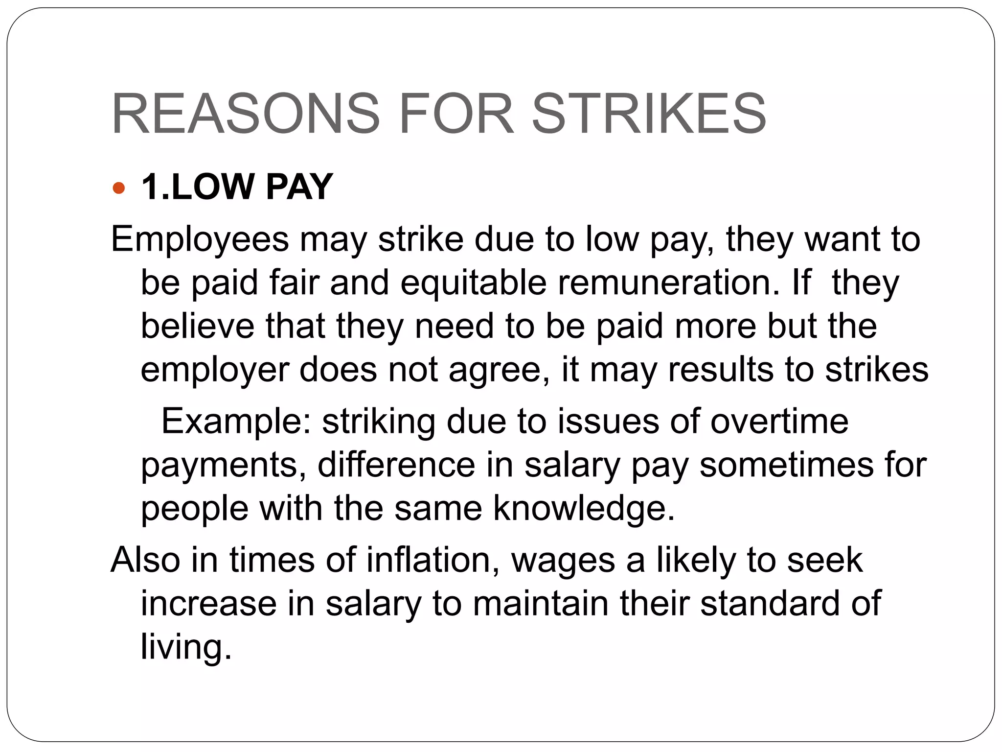Strikes and lockouts, weapons used by employer and employee, advantages ...