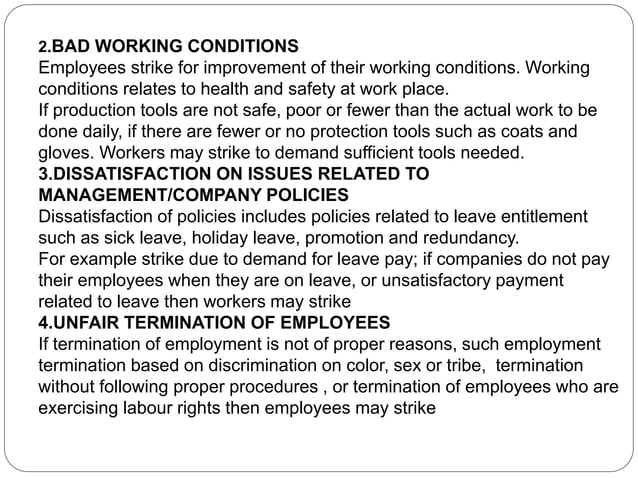 Strikes and lockouts, weapons used by employer and employee, advantages ...
