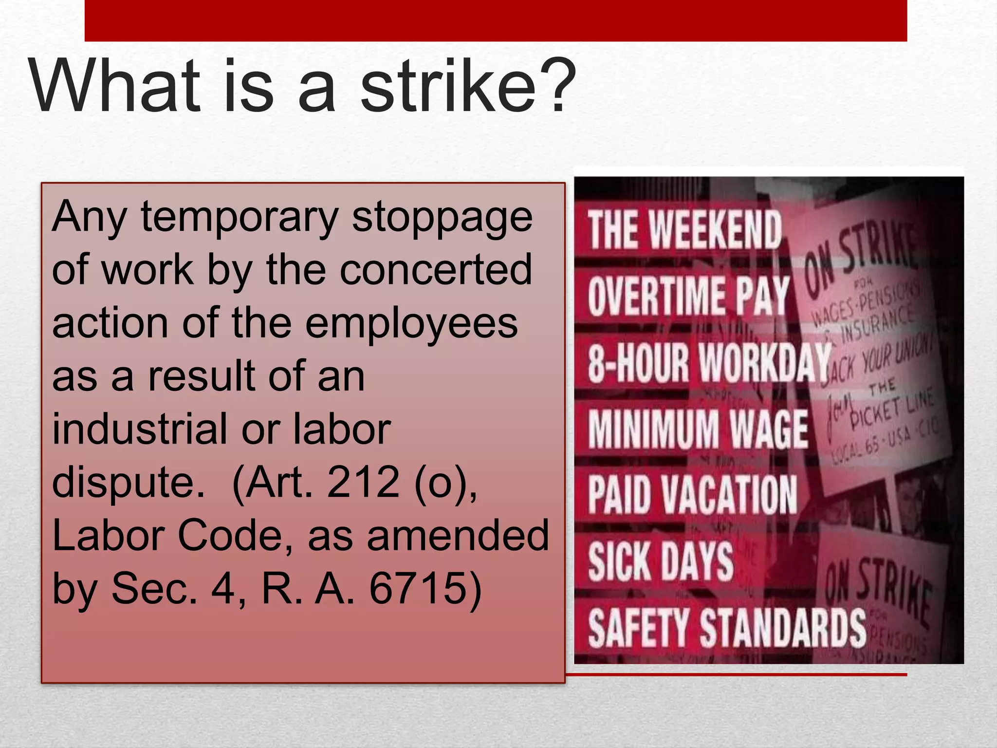 Strikes and lockouts | PPTX