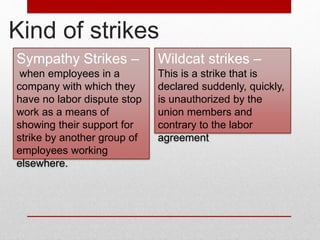 Strikes and lockouts | PPTX